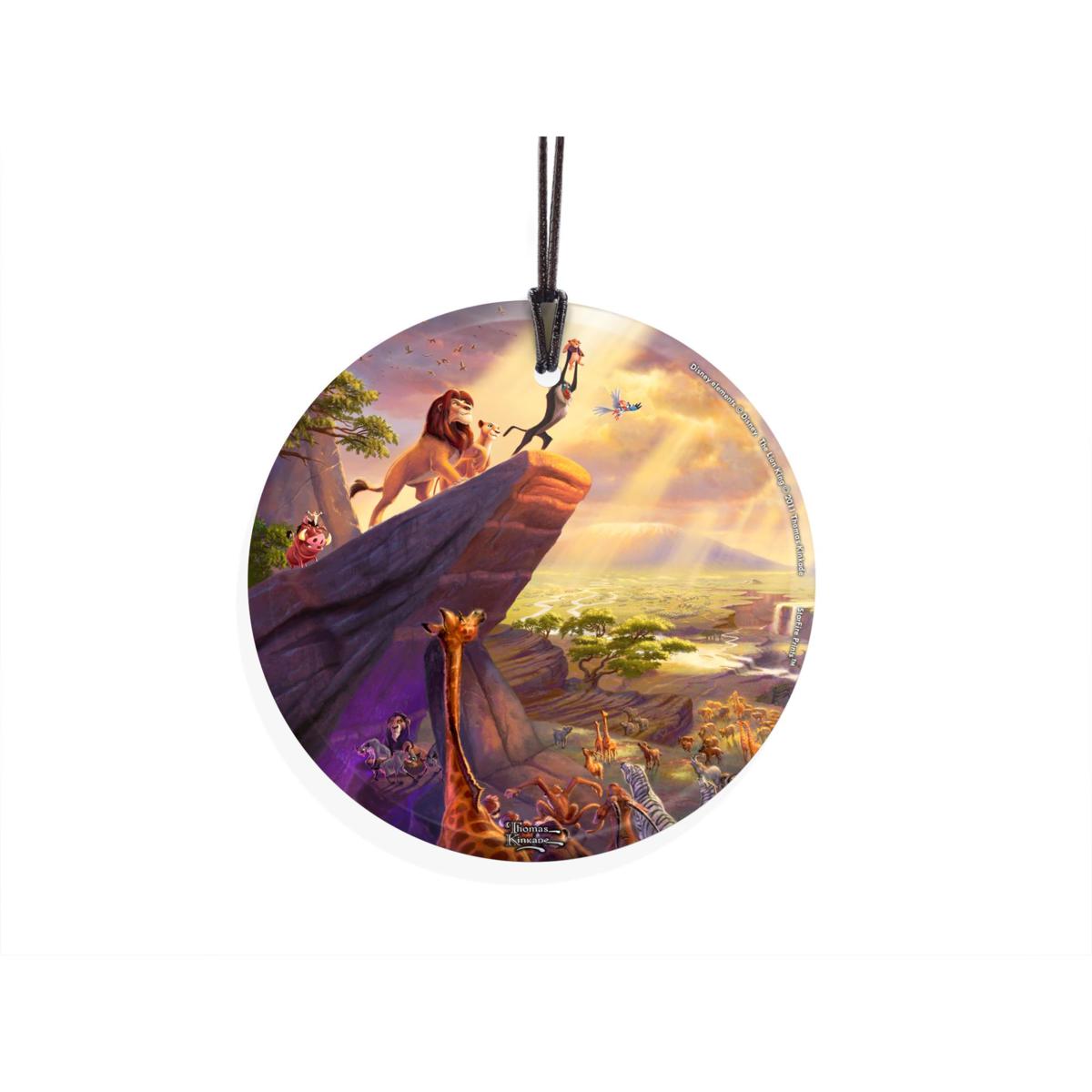TK Disney StarFire Prints Hanging Glass Tree/Window Ornament-Lion King ...