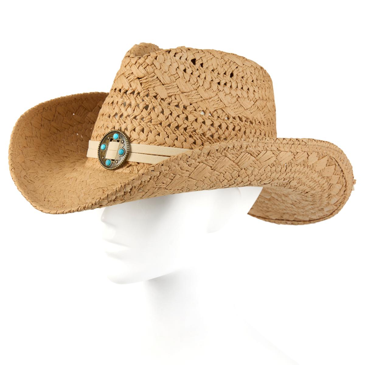 TWRHLL by Christie Brinkley Western Straw Hat | HSN