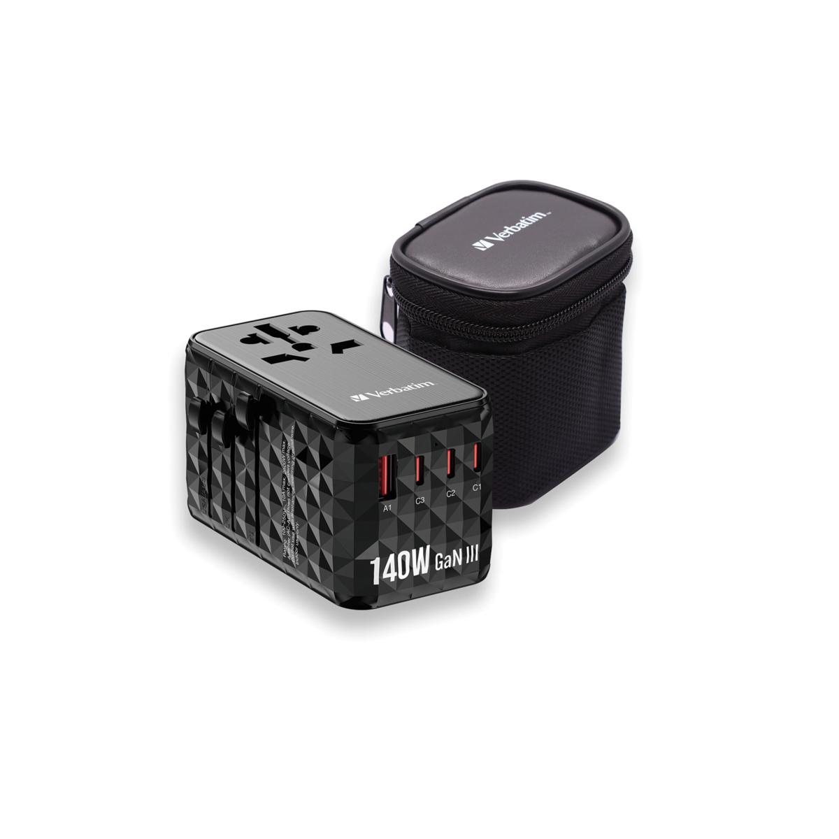 Verbatim UTA-10 GaN III Universal Travel Adapter 140W – USB-C, USB-A - 23647359 | HSN