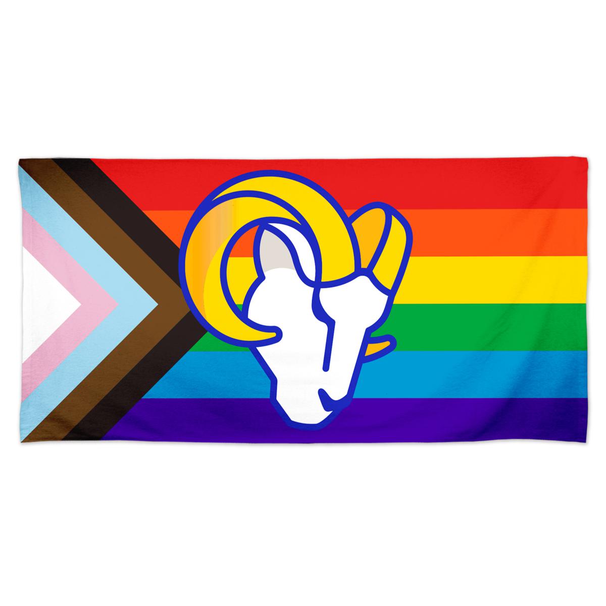 WinCraft Los Angeles Rams 30'' x 60'' Pride Spectra Beach Towel ...