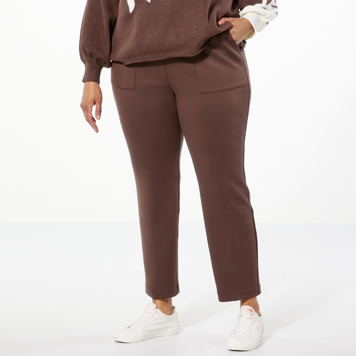 WynneLayers Lightweight Scuba Knit Narrow Leg Pant | HSN