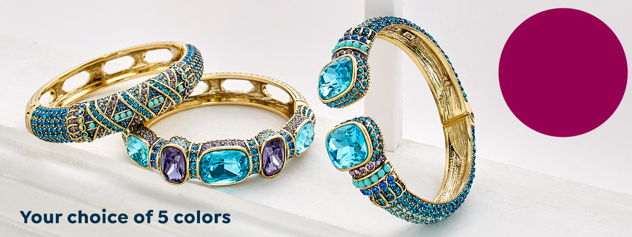 (HSN) Heidi Daus "Triple Play" Set of 3 Crystal Bangle Bracelets ...