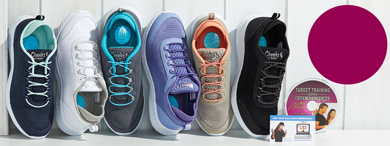 (HSN) Tony Little Cheeks® Fit Body Shape Knit™ Slip-On Trainer ...