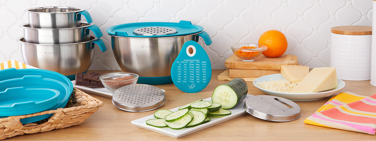 (HSN) Wolfgang Puck 12-piece Stainless Steel Mixing Bowl Prep Set ...