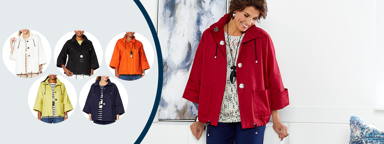 (HSN) MarlaWynne Canvas Drama Jacket with Pockets – TVShoppingQueens