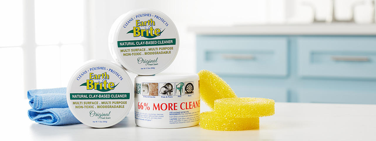 (HSN) Earth Brite 3-pack 17.5 oz. Natural Clay All-Purpose Cleaning Kit ...